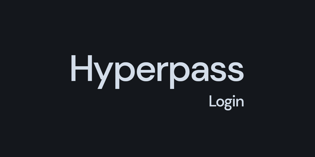 Login - Hyperpass